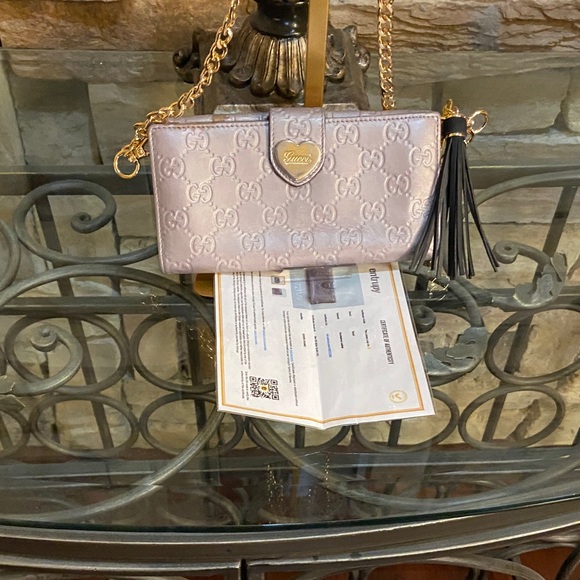 Gucci | Bags | Gucci Light Pink Crossbody Bag With Gold Accents | Poshmark